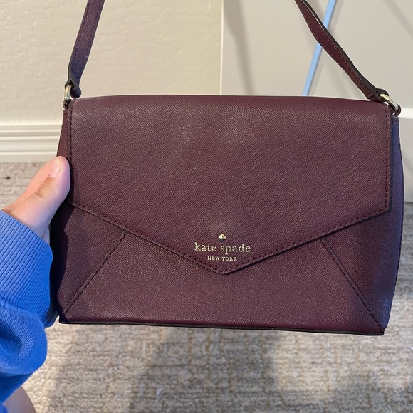 kate spade | Bags | Kate Spade Maroon Envelope Crossbody Bag | Poshmark